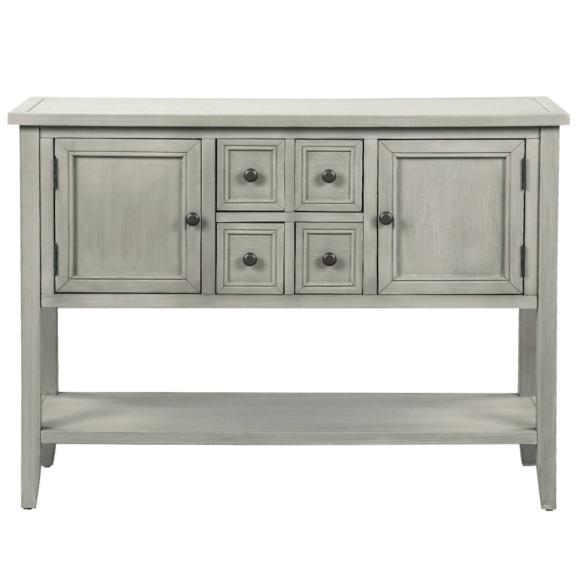 Buffet Sideboard TV Stand with 4 Drawers, 46'' x 15'' x 34'' Wood Buff ...