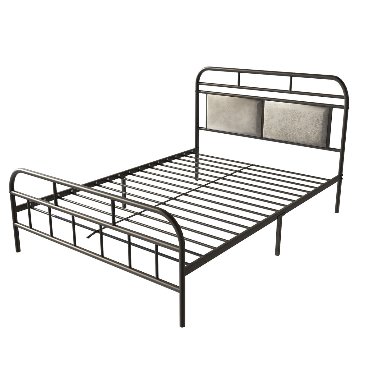 Classic Metal Platform Queen Bed Frame with Strong Metal Slats Support ...