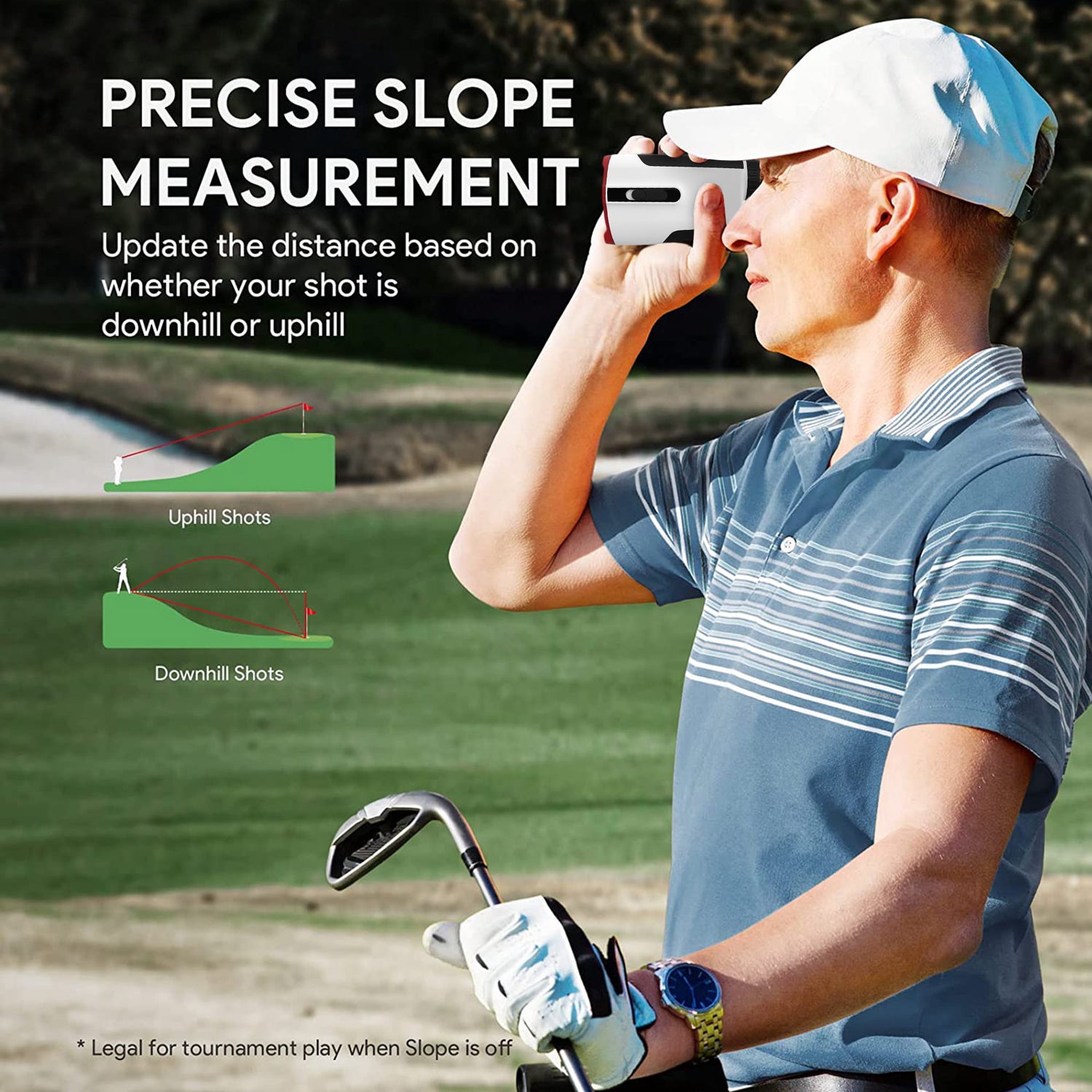 Segmart Golf Rangefinder for Golf, 900 Yards 7X Golf Range Finder with ...
