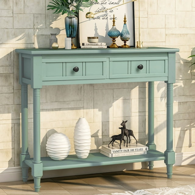 Entryway Table with Storage, SEGMART Console Table with Drawers, Solid