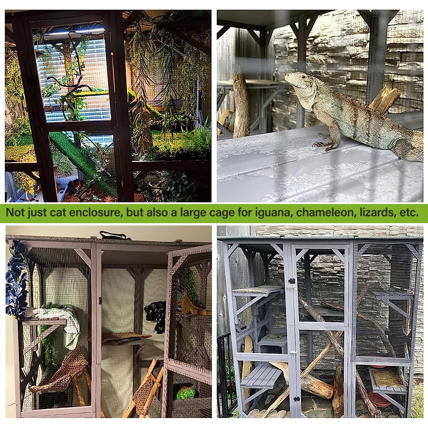 Segmart Large Catio Cat House, Outdoor Wooden Cat Catio Enclosure with ...