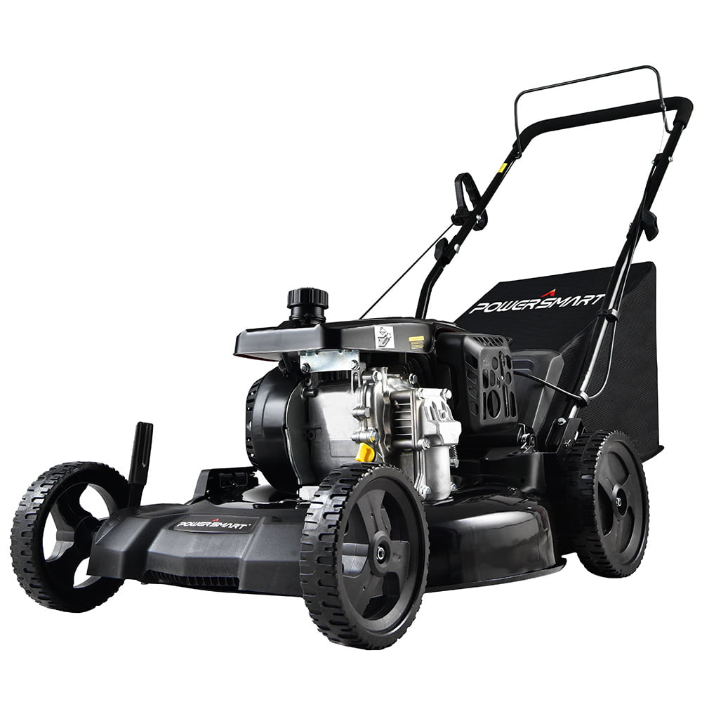 PowerSmart 209CC Engine Gas Powered Lawn Mower, 21 Inch 4-Stroke Push ...