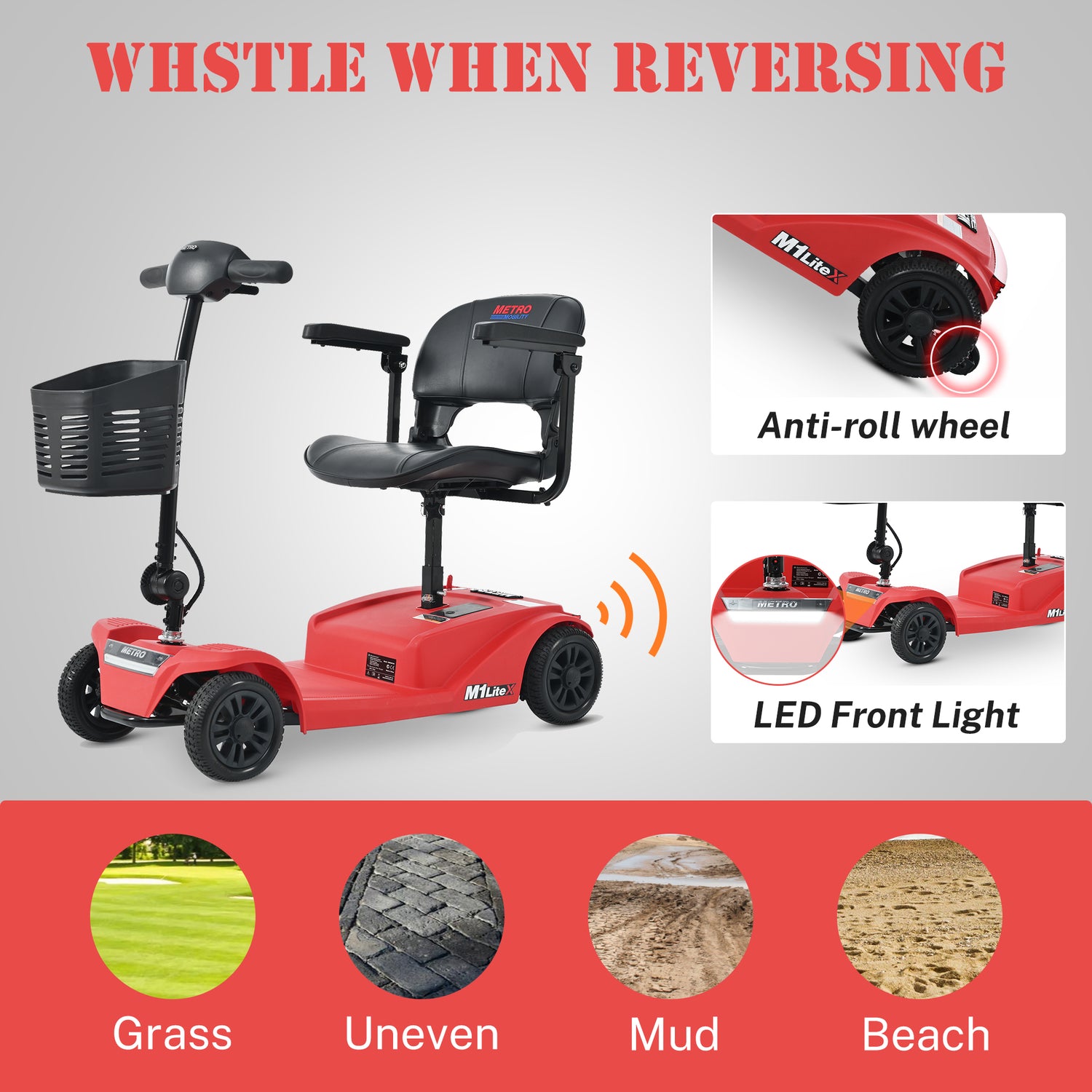 Segmart Mobility Scooter for Seniors, Heavy Duty 4-Wheel Mobile Device ...