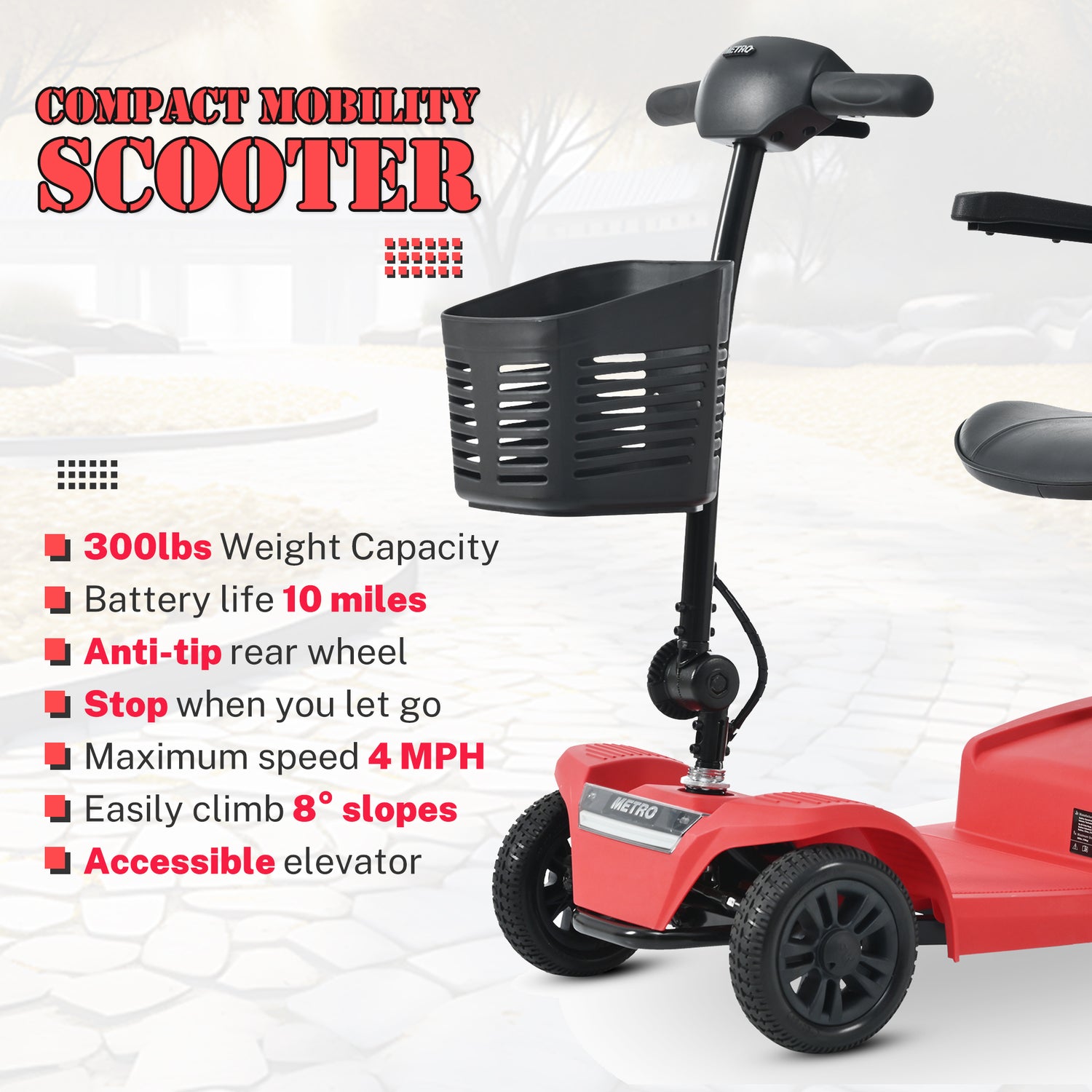 Segmart Mobility Scooter for Seniors, Heavy Duty 4-Wheel Mobile Device ...