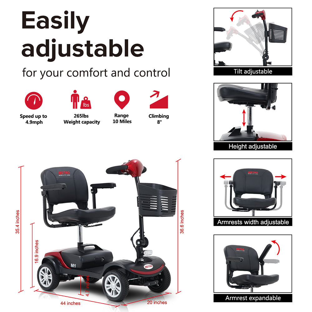 Segmart Mobility Scooters for Seniors, Heavy Duty Handicap Electric Sc ...