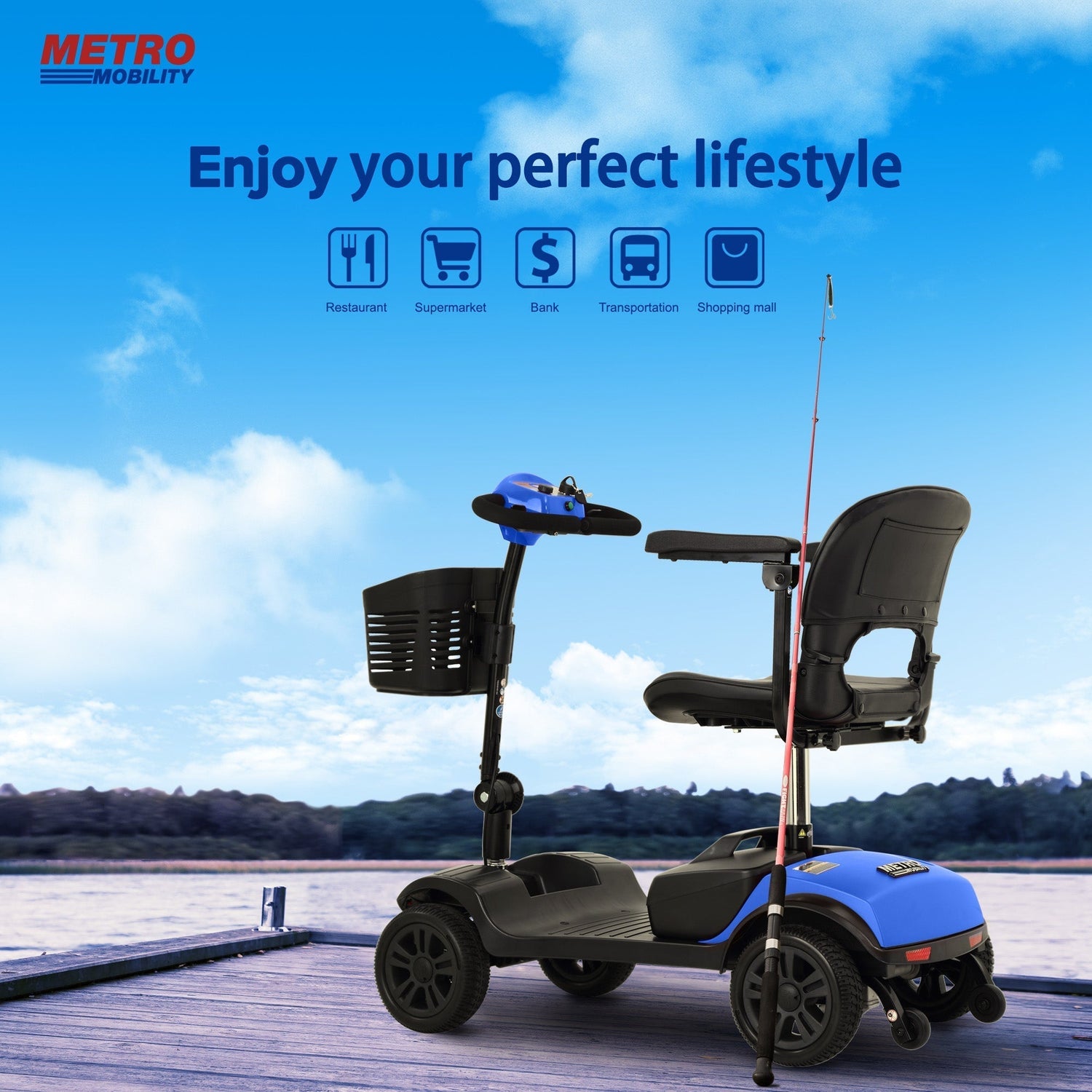 Segmart Motorized Scooter with 360° Swivel Seat, 4 Wheel Electric Mobi ...