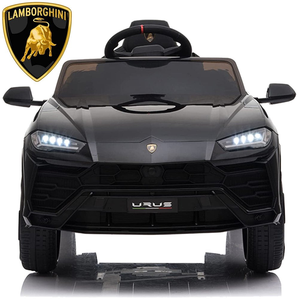 Segmart Black 12 V Lamborghini Car Powered Ride-On with LED Lights, L ...