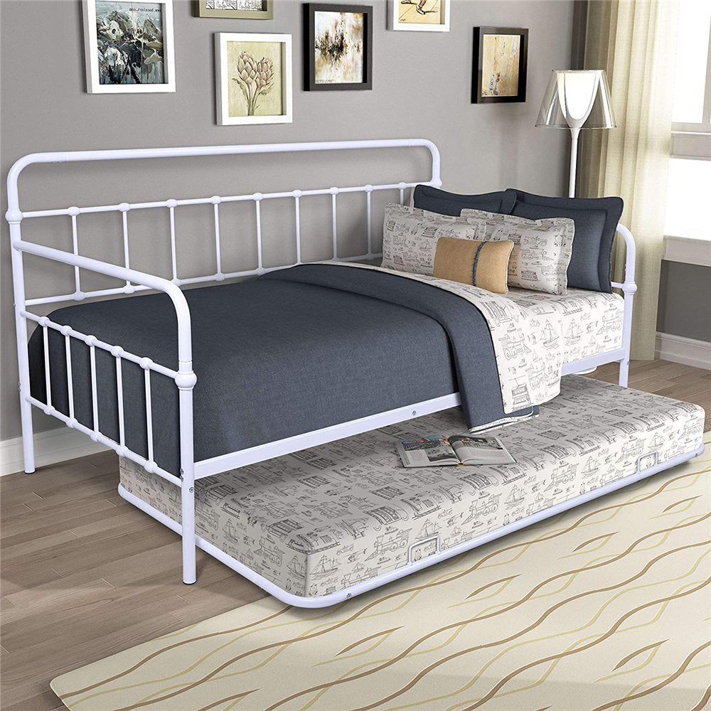Twin Metal Trundle Bed Frame, SEGMART Twin Trundle Beds with Trundle I
